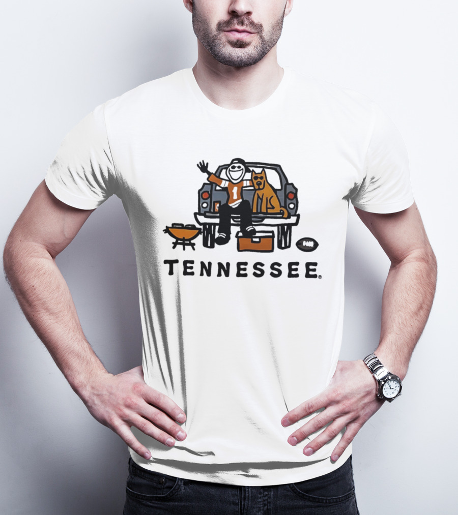 Tennessee Football Tailgate With Number One And Smokey Dog T-Shirt