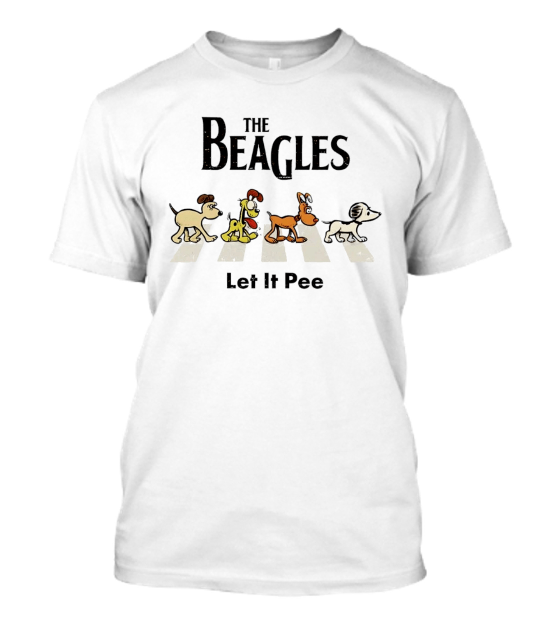 The Beagles Abbey Road Let It Pee Dogs T-Shirt