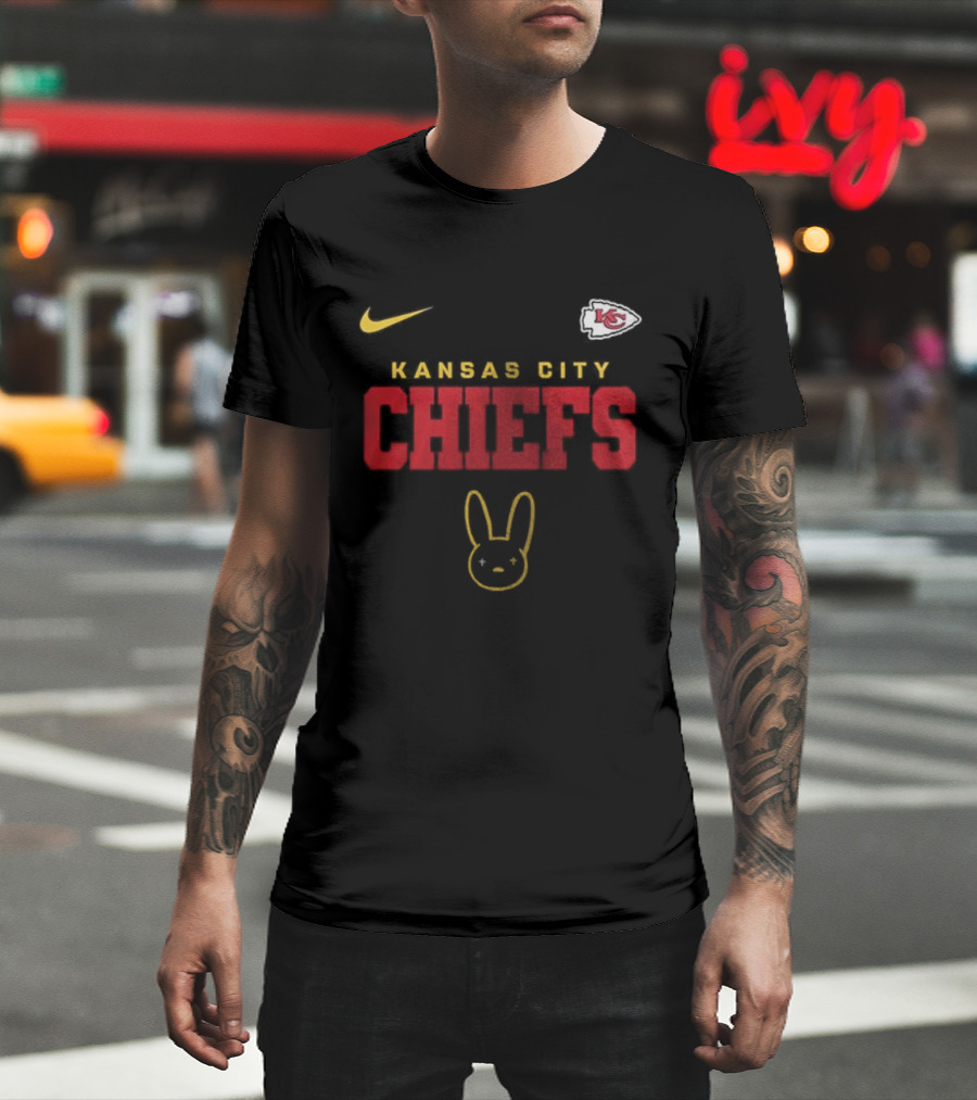 Kansas City Chiefs Bad Bunny El Conejo Malo Vision Skull Nike T-Shirt
