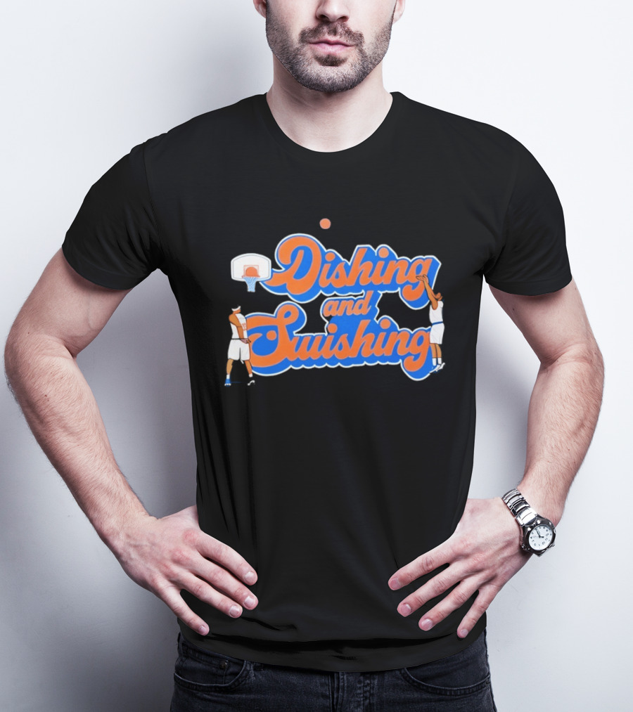 New York Knicks Dishing And Swishing Basketball Players T-Shirt