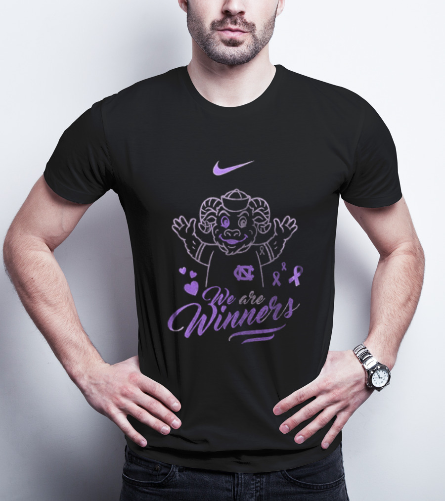 North Carolina Tar Heels Nike We Are Winners Cancer Survivor Awareness T-Shirt