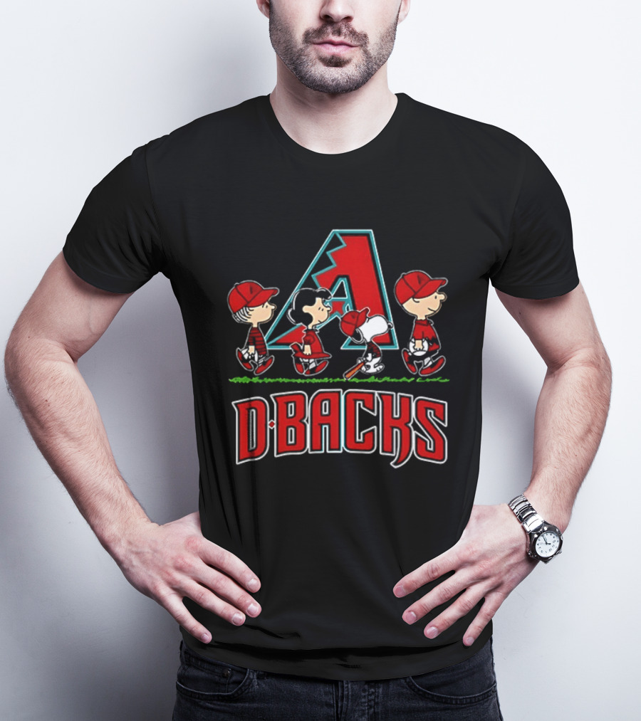 Charlie Brown Linus Lucy Snoopy Arizona Diamondbacks D Backs Baseball 2026 T-Shirt