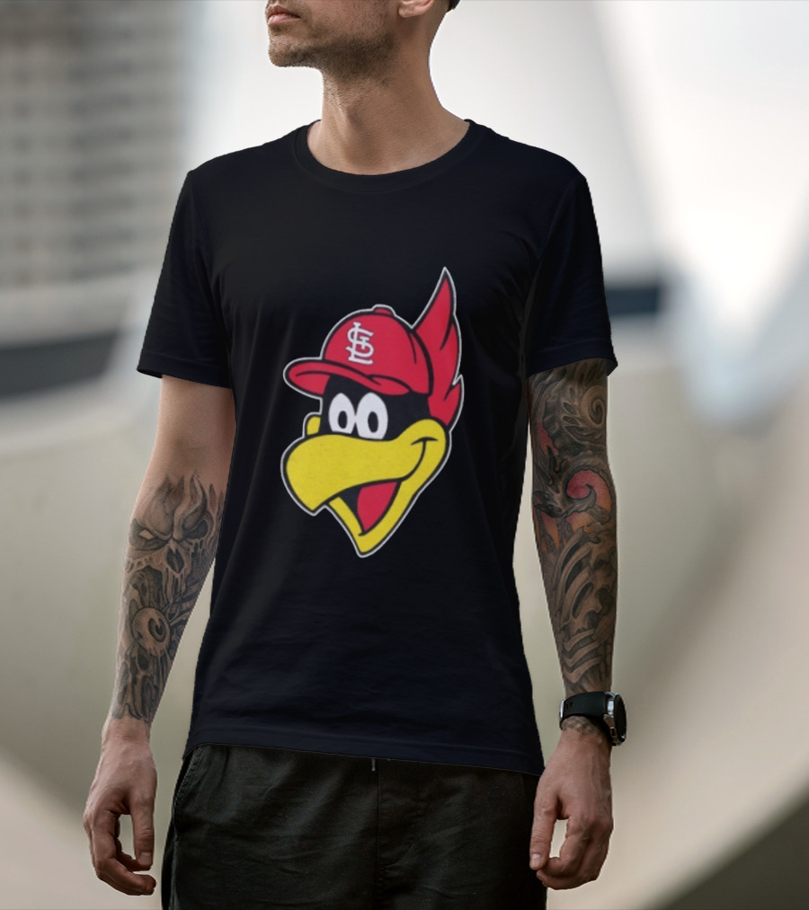 St. Louis Cardinals Fredbird Mascot Facecap Baseball T-Shirt