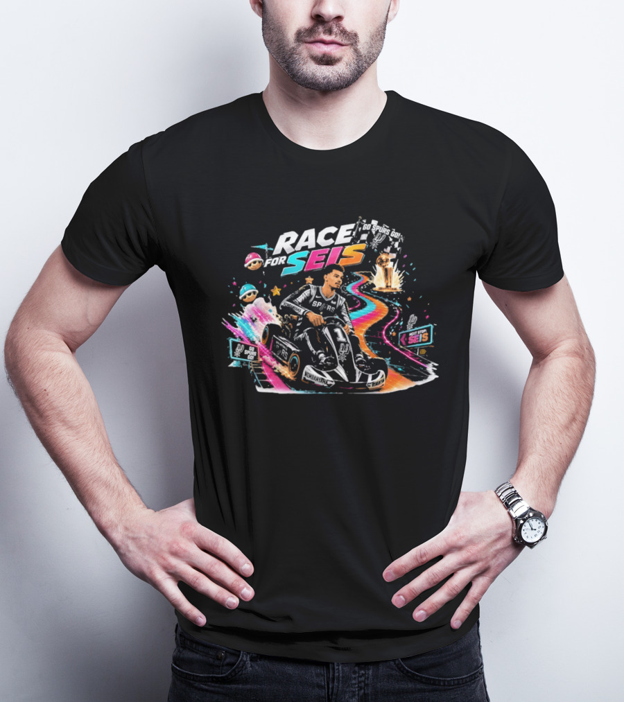 Race For Seis Victor Wembanyama San Antonio Spurs Karting Adventure T-Shirt