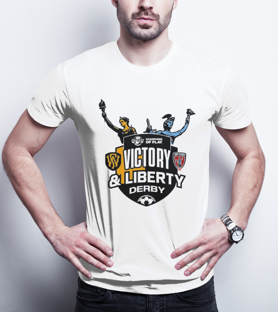 Victory And Liberty Derby Fort Wayne FC Indy Eleven Champions Of Play T-Shirt