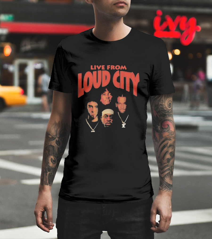 Live From Loud City Hip Hop Legends Faces And Chains T-Shirt