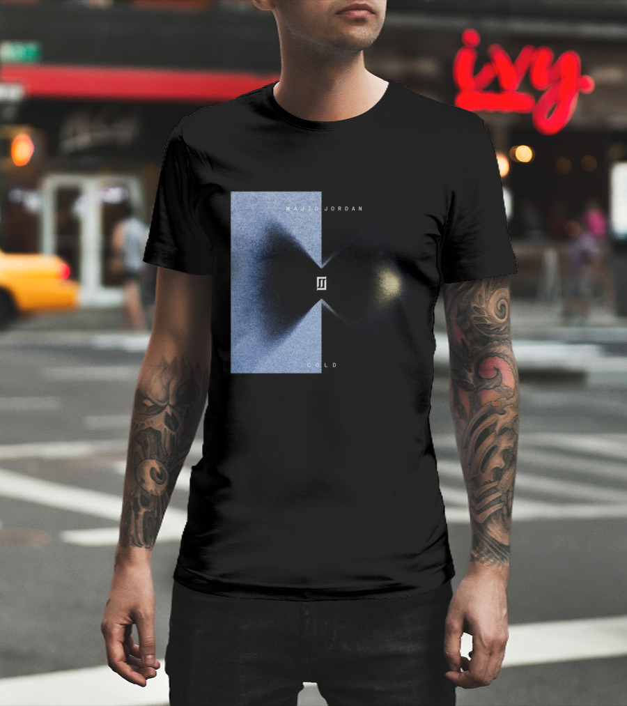 Majid Jordan Cold Album Cover Black And Blue Split T-Shirt