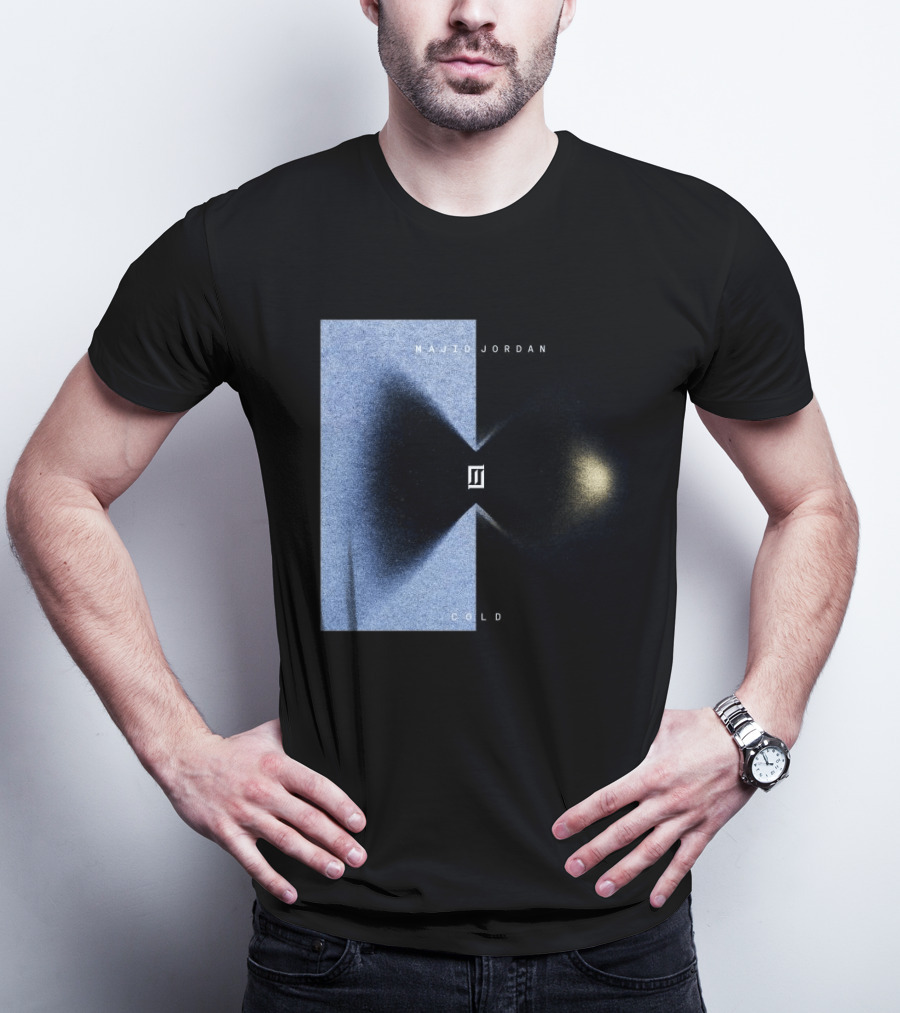 Majid Jordan Cold Album Cover Black And Blue Split T-Shirt
