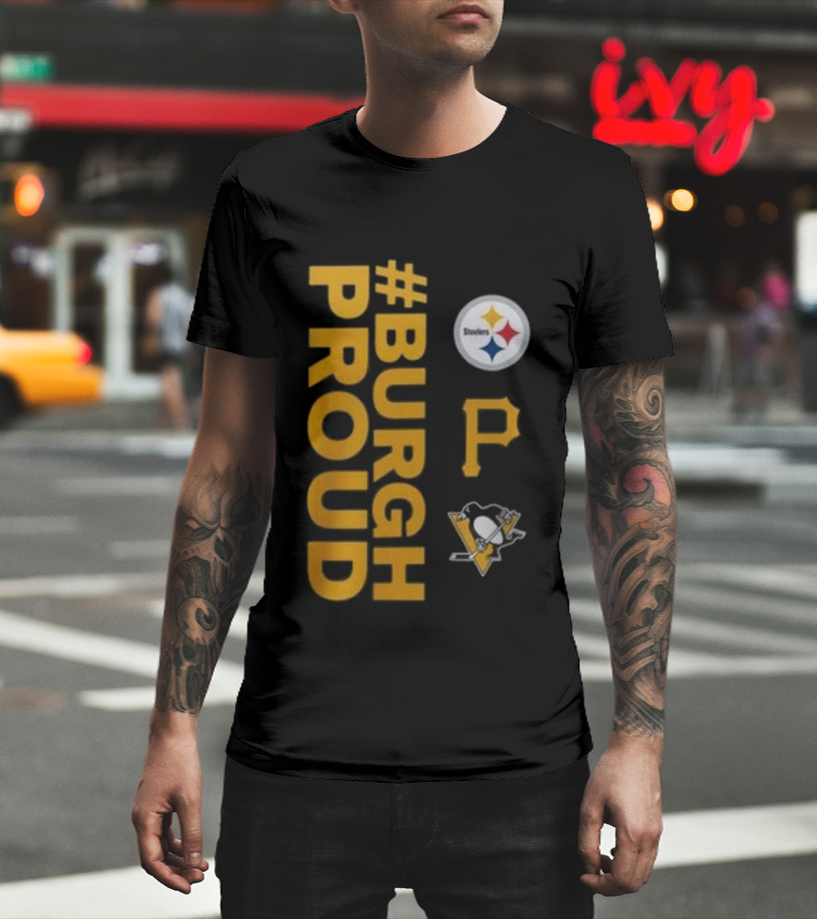 Pittsburgh Pirates 2026 #Burgh Proud Steelers Penguins T-Shirt