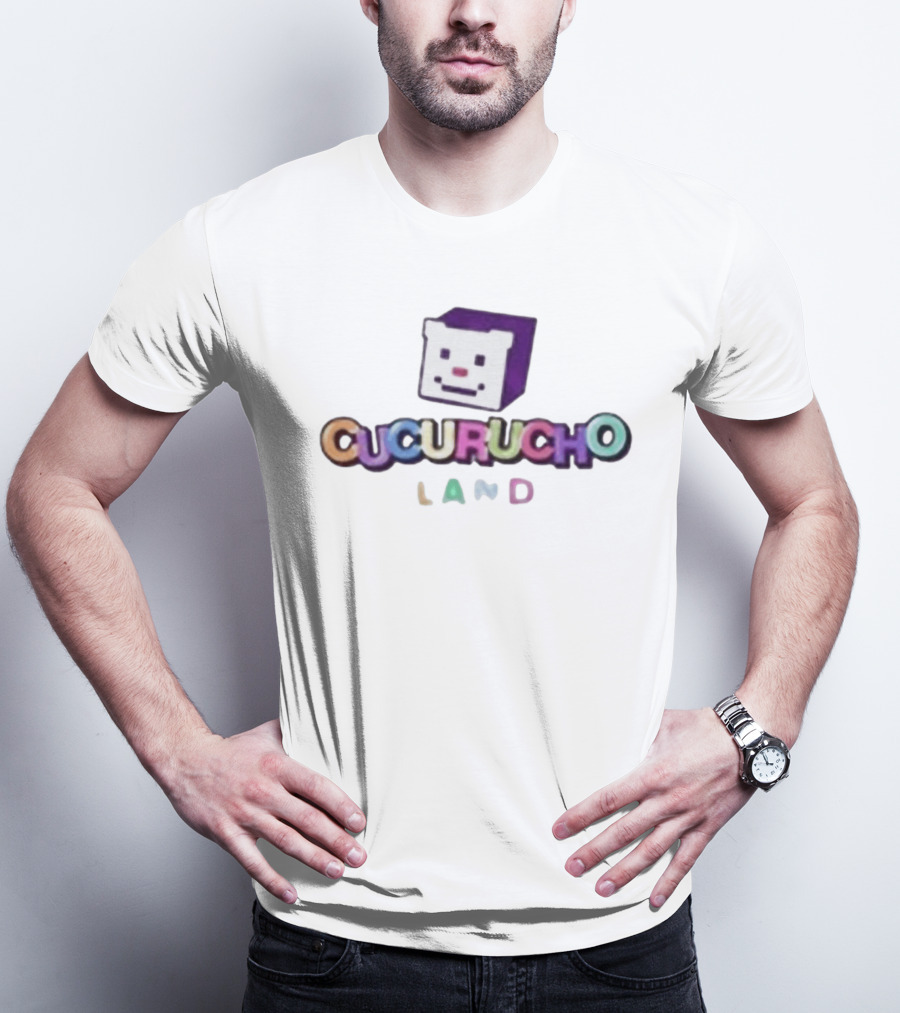 QSMP Cucurucho Land Colorful Cube Face Black T-Shirt