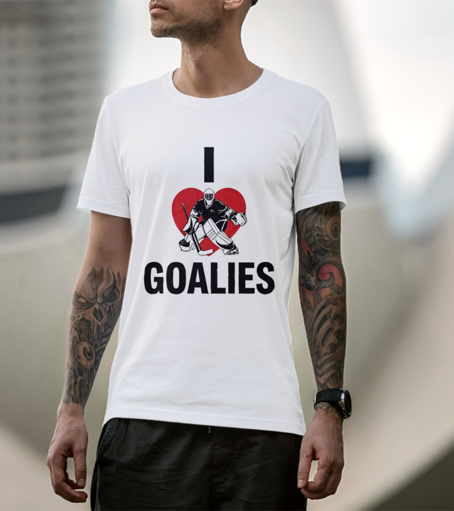 Dan Vladar Ice Hockey I Love Goalies Philadelphia Flyers T-Shirt
