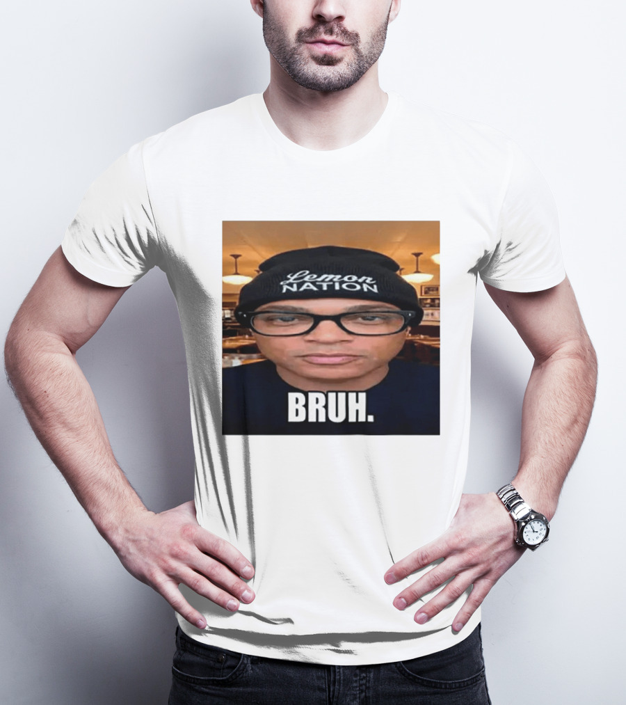Lemon Nation Beanie Glasses Meme Bruh T-Shirt