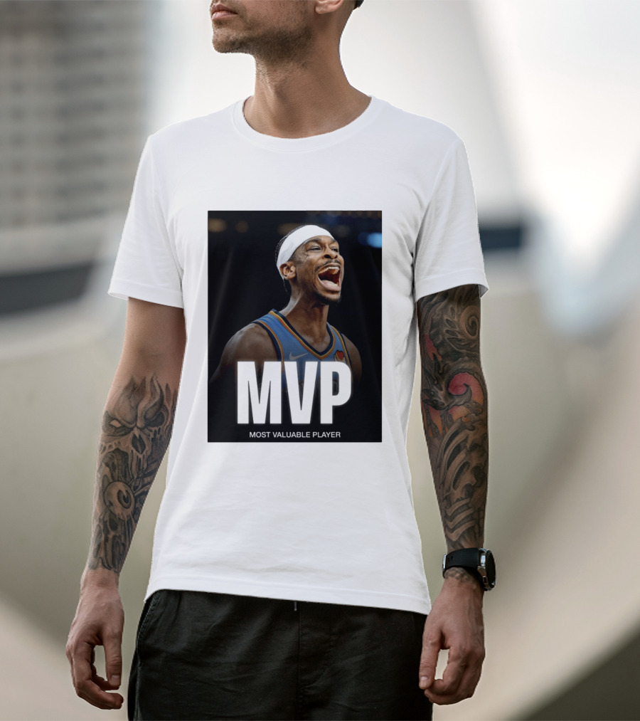 Shai Gilgeous Alexander MVP Most Valuable Player OKC Thunder Celebration T-Shirt