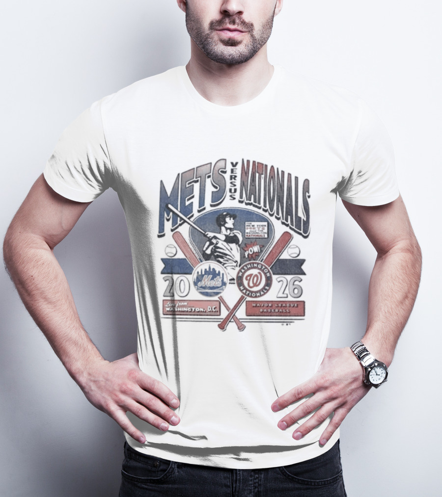 Mets Nationals 2026 Washington DC New York Baseball Matchup T-Shirt