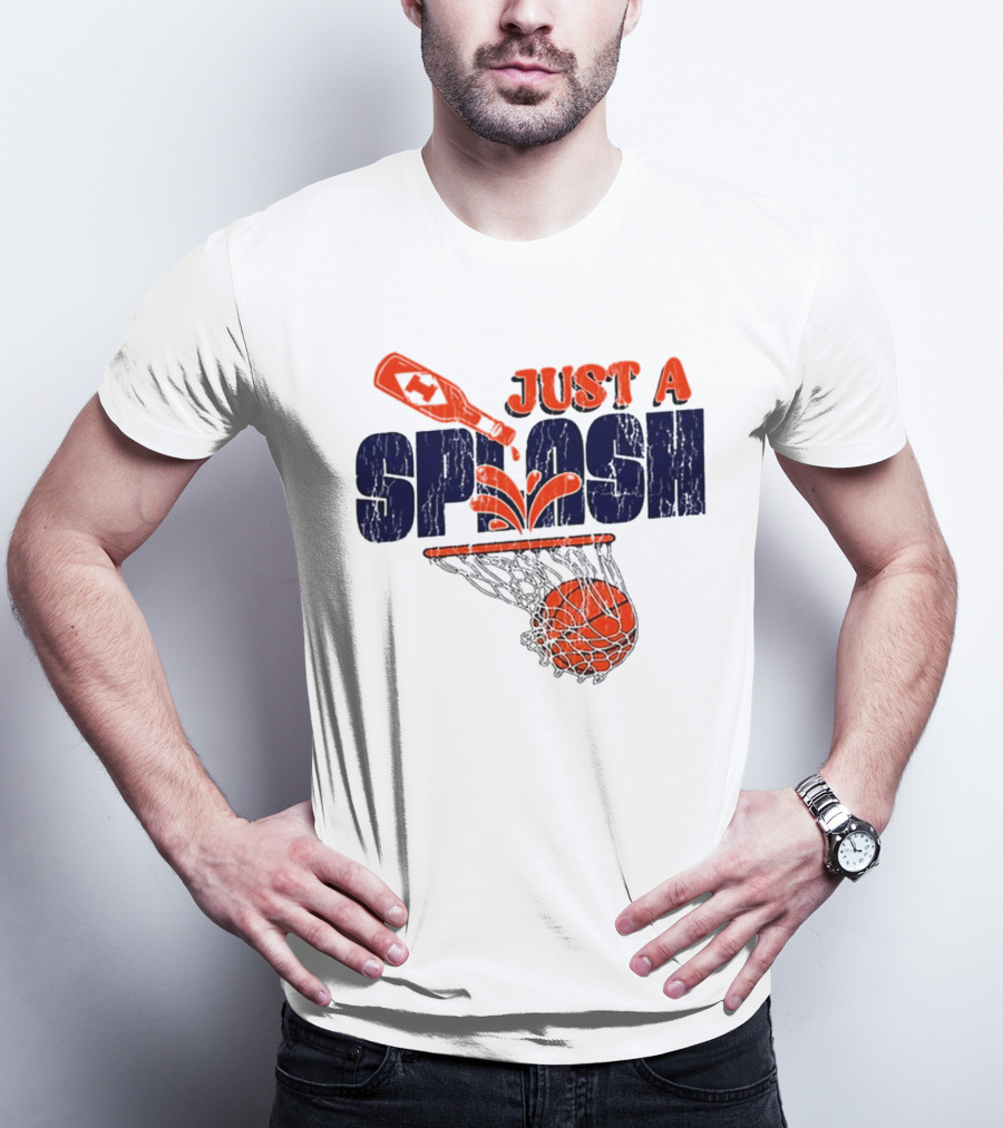 JUST A SPLASH Basketball Bottle Net Hoops T-Shirt