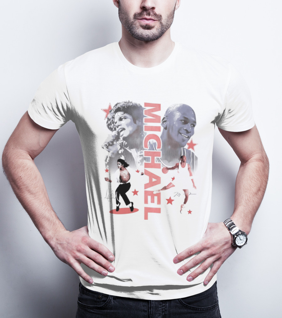 Michael Jordan Michael Jackson Two Legends Signatures Bootleg T-Shirt