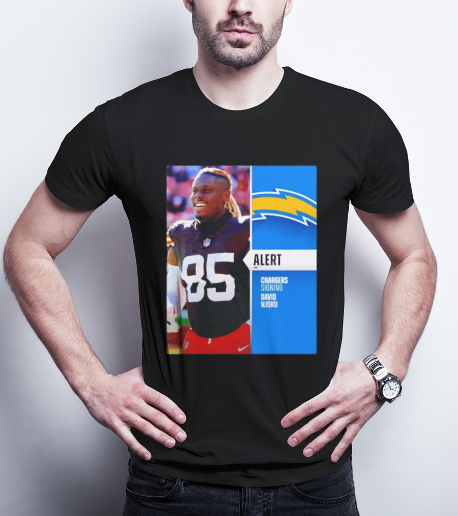 Alert Chargers Signing David Njoku Player 85 T-Shirt