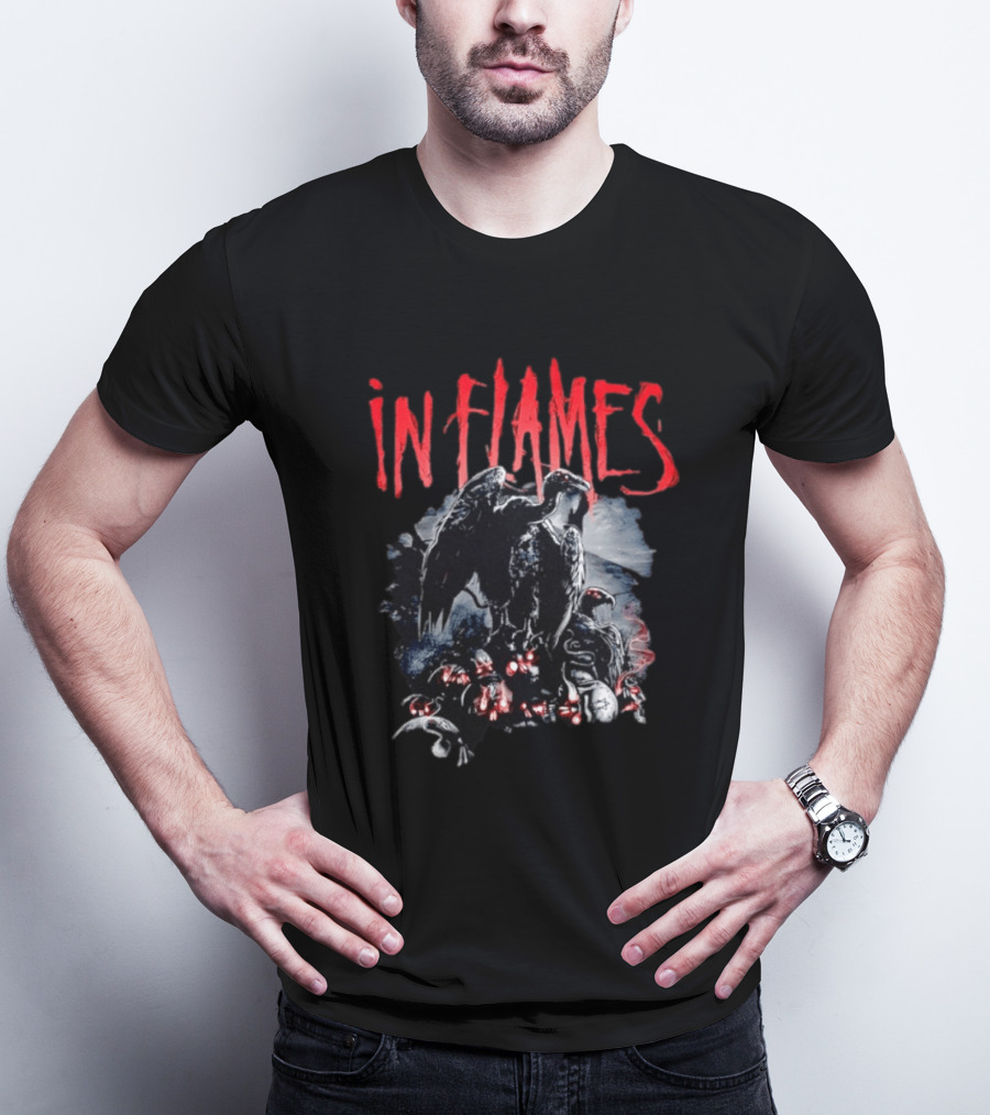In Flames Meet Your Maker Gothic Vulture Scene T-Shirt