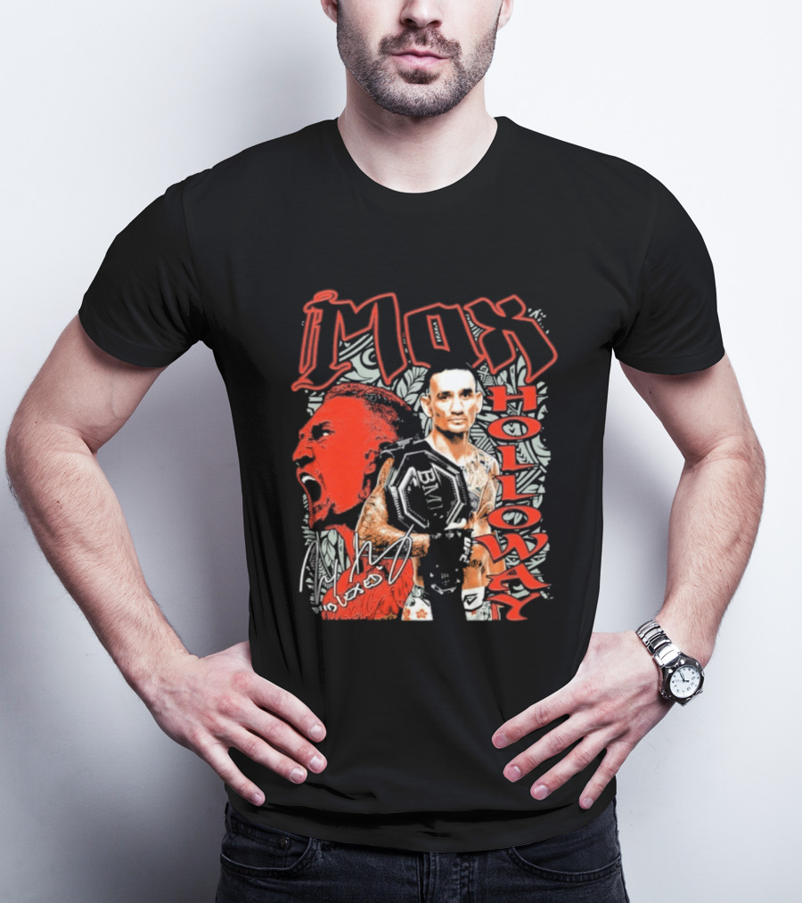 Max Holloway 2026 Bold Red Fighter T-Shirt