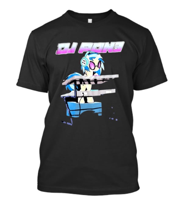 DJ Pon3 My Little Pony Character With Headphones And Turntable T-Shirt