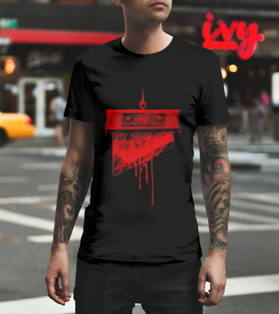 Noyz Narcos Italian Horror Story Ghigliottina Blood Dripping Guillotine T-Shirt