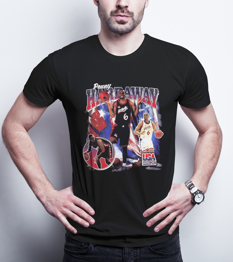 Penny Hardaway USA Basketball Legend Stars And Stripes USA Basketball T-Shirt