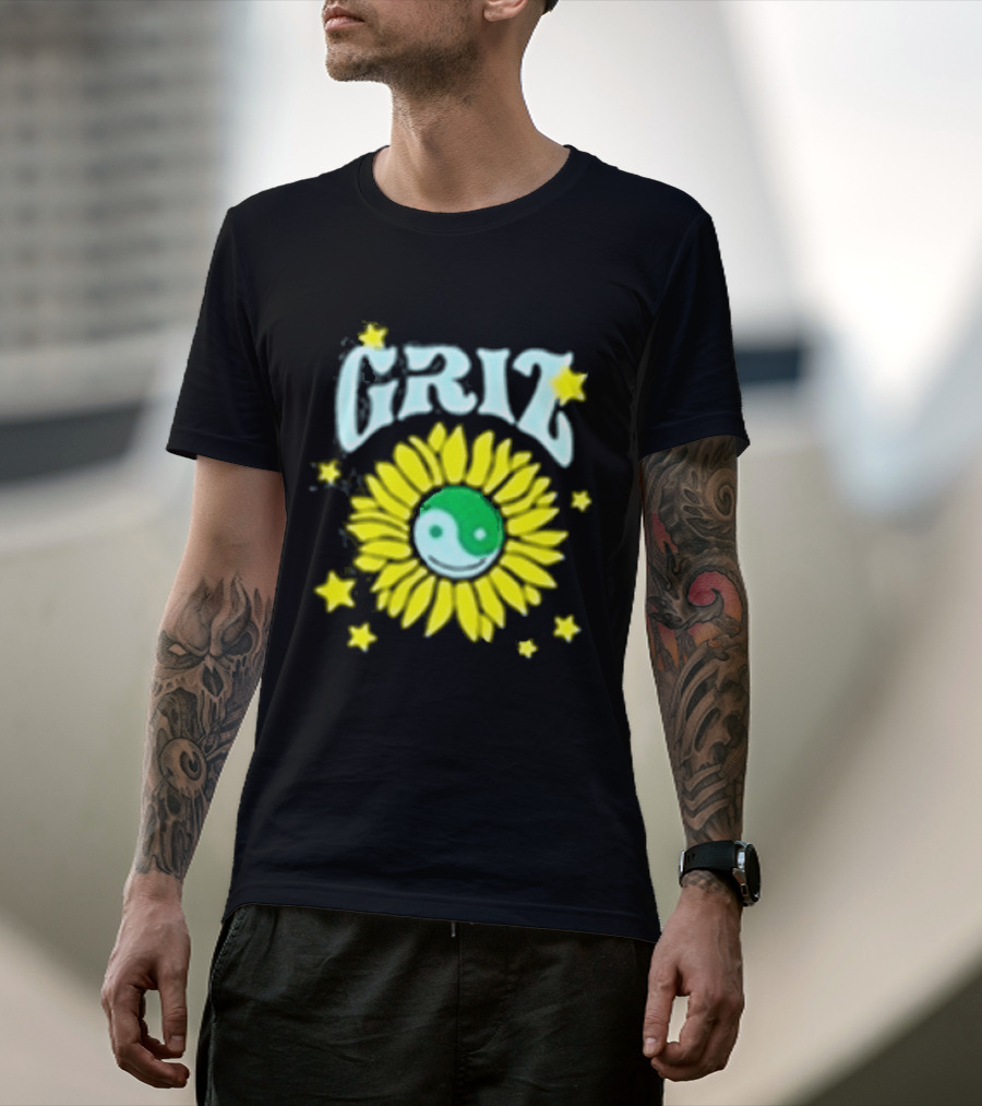 Griz Sunflower Yin Yang Starry T-Shirt