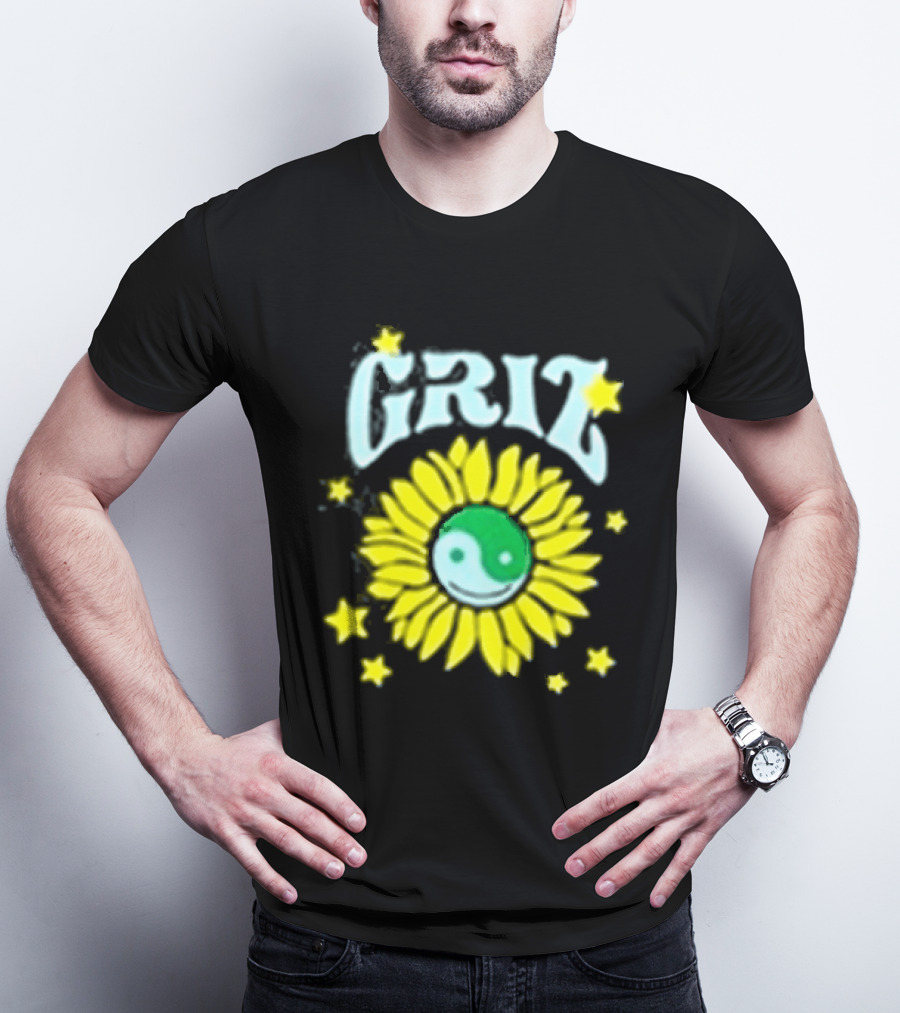 Griz Sunflower Yin Yang Starry T-Shirt