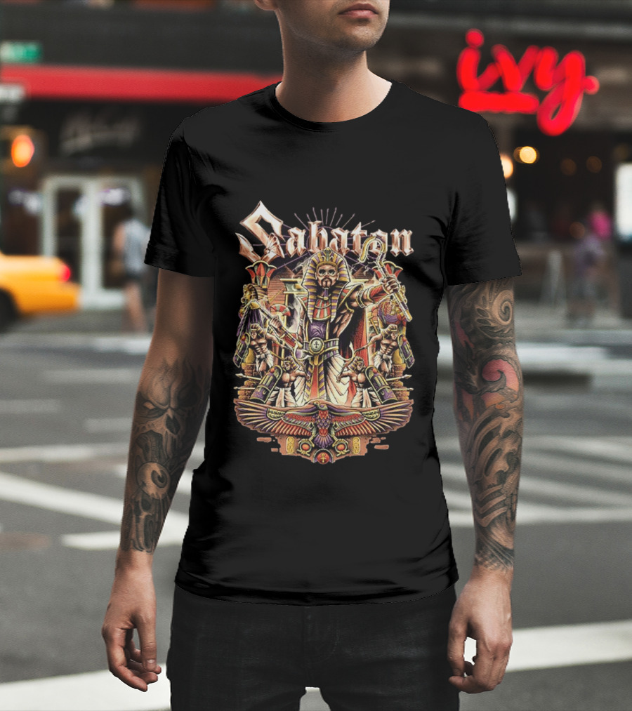 Sabaton The Legendary Tour 2026 Pop Up Collection Pharaoh Alexander Egyptian Hordes Of Khan T-Shirt