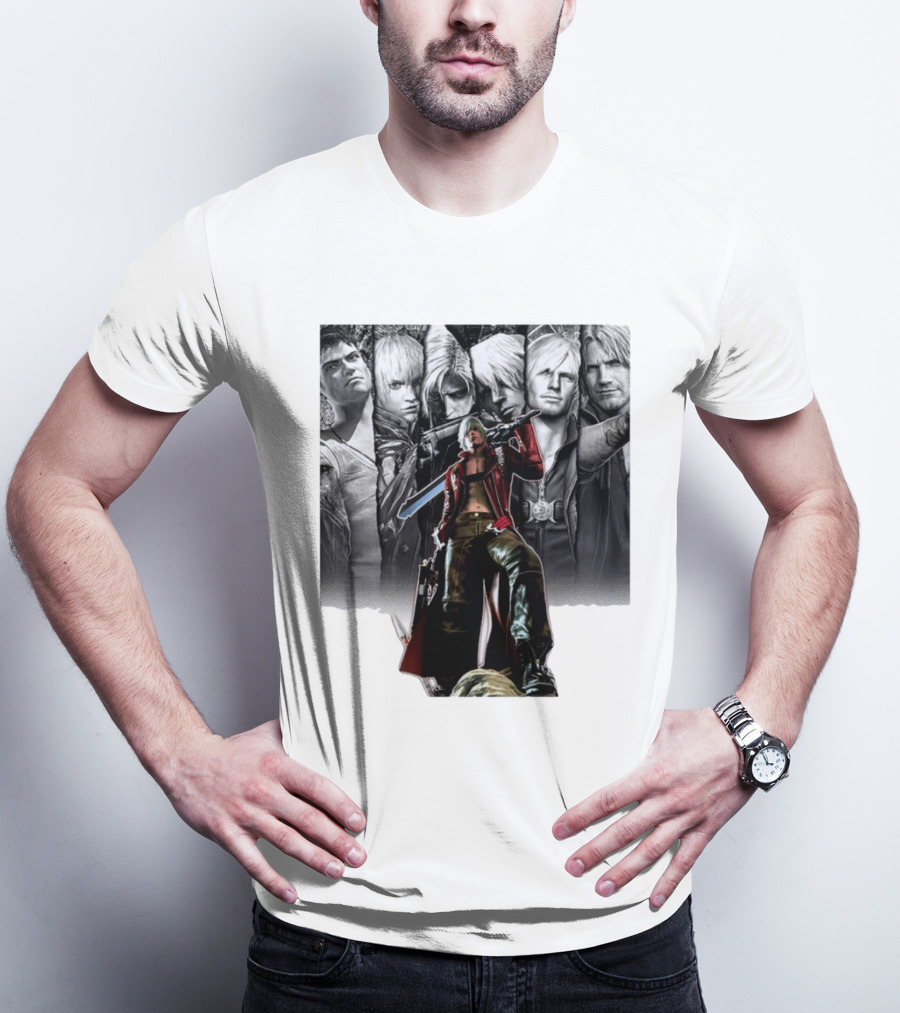 Dante Gen Devil May Cry Anime Collage Character Montage T-Shirt