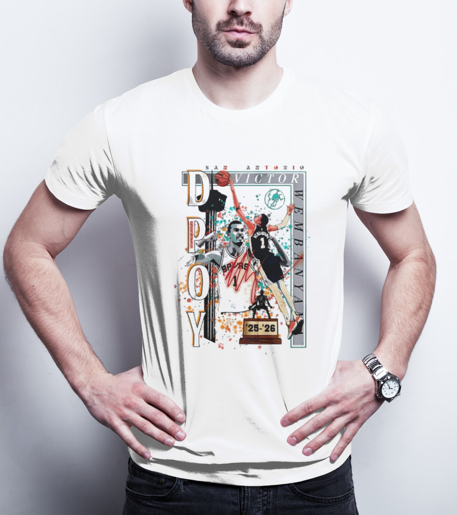 San Antonio Spurs DPOY Victor Wembanyama 25 26 T-Shirt