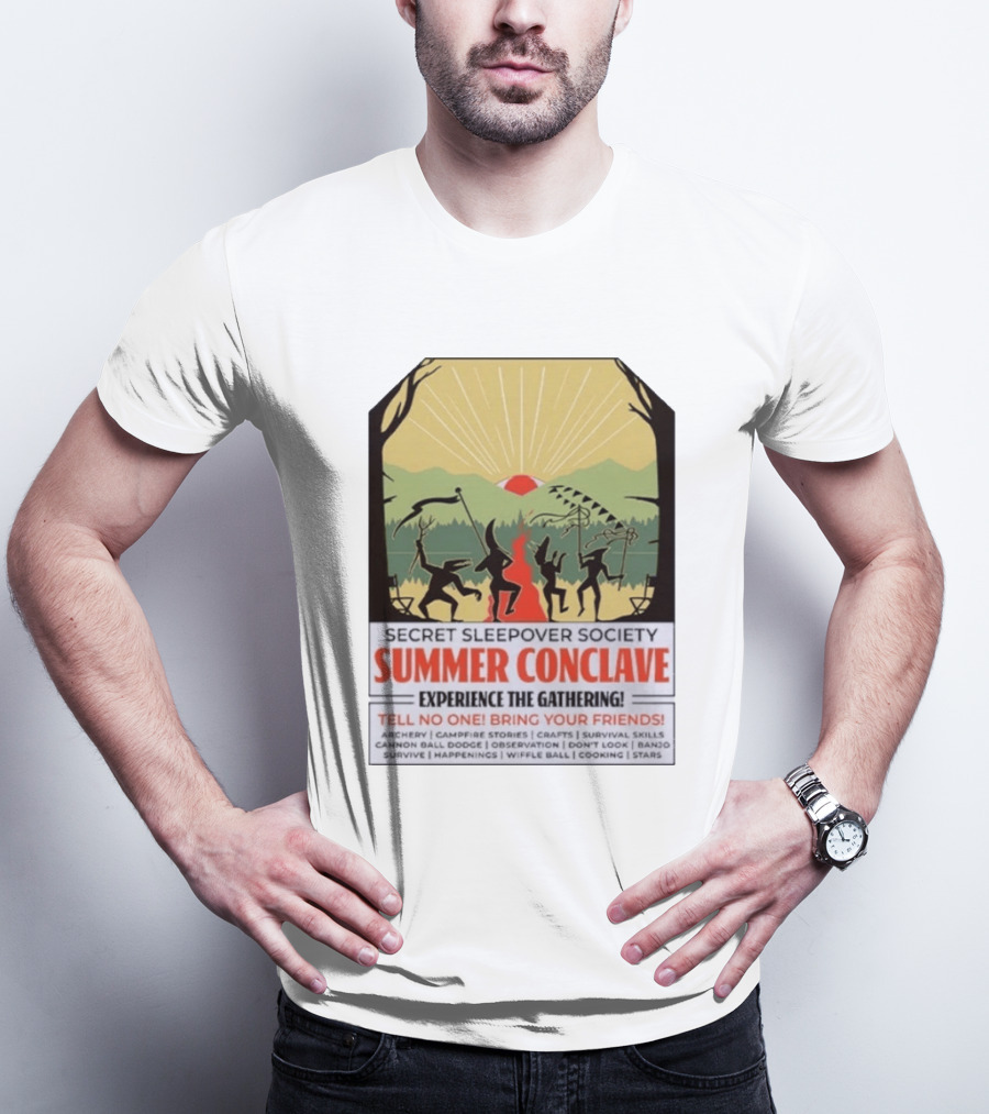 Secret Sleepover Society Summer Conclave Experience The Gathering Archery Campfire Stories Crafts Survival Skills T-Shirt