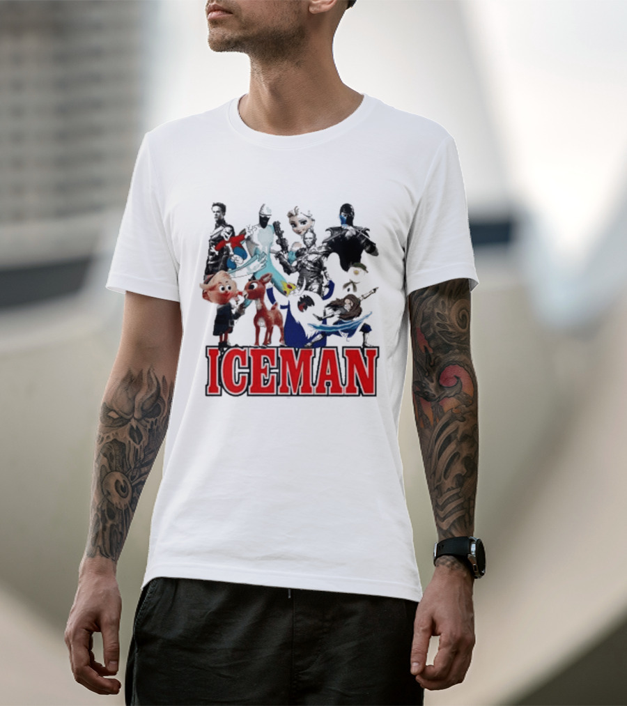 Secretclub Iceman Rudolph And Frosty Characters T-Shirt