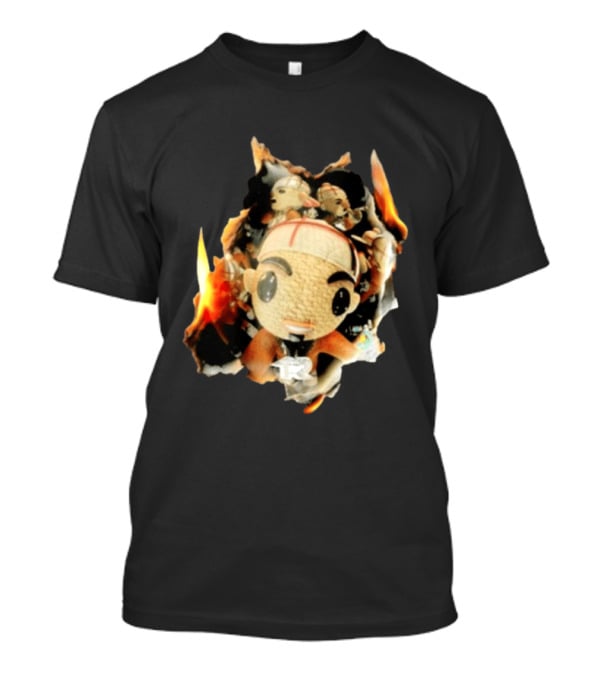 Street Mob Chuyin Los Locos Nunca Mueren Burning Plush Doll Fiery T-Shirt