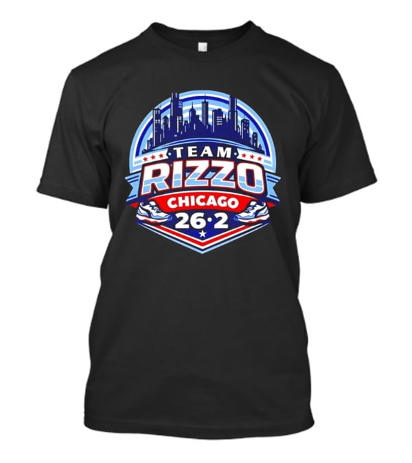 Team Rizzo Chicago Marathon 26.2 Skyline Sneakers Stars T-Shirt