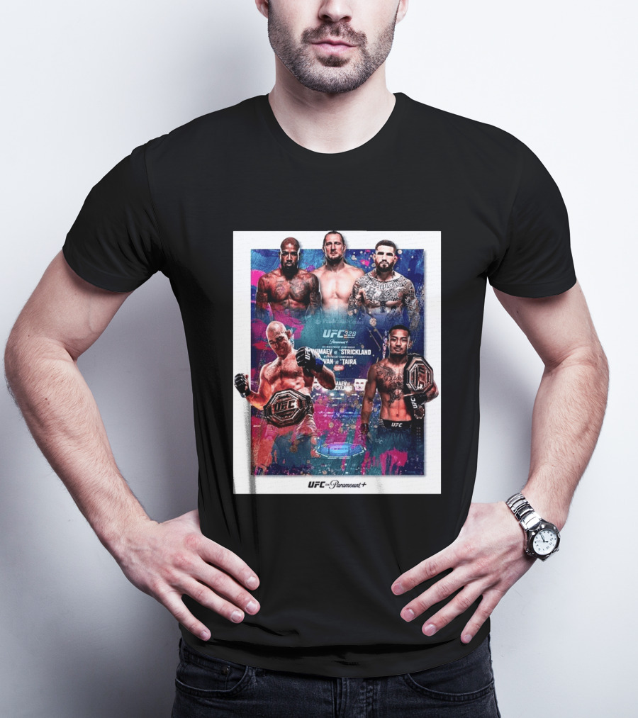 UFC 328 Khamzat Chimaev Vs Sean Strickland Joshua Van Vs Tatsuro Taira May 9 2026 Event UFC X Paramount Plus T-Shirt