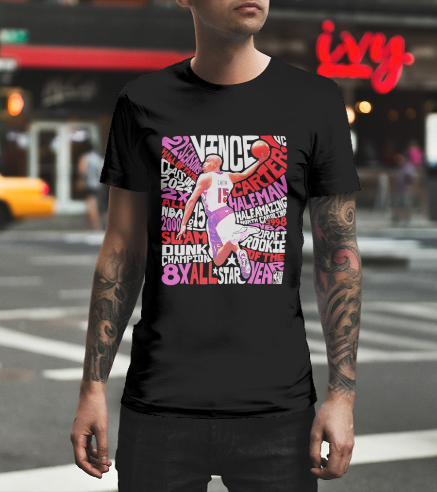 Vince Carter Toronto Raptors Slam Dunk Champion Half Man Half Amazing T-Shirt