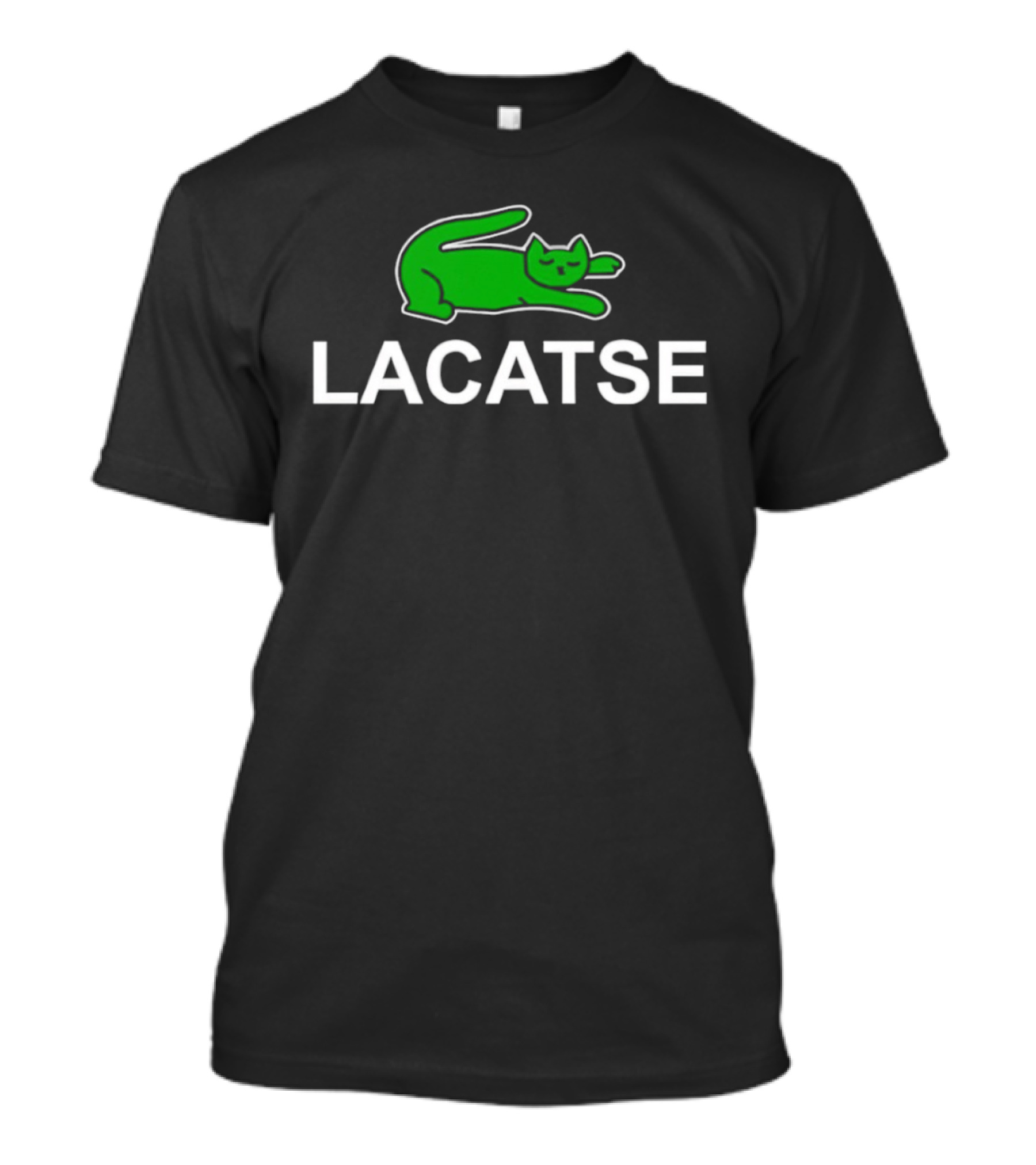 Lacatse Green Cat T-Shirt