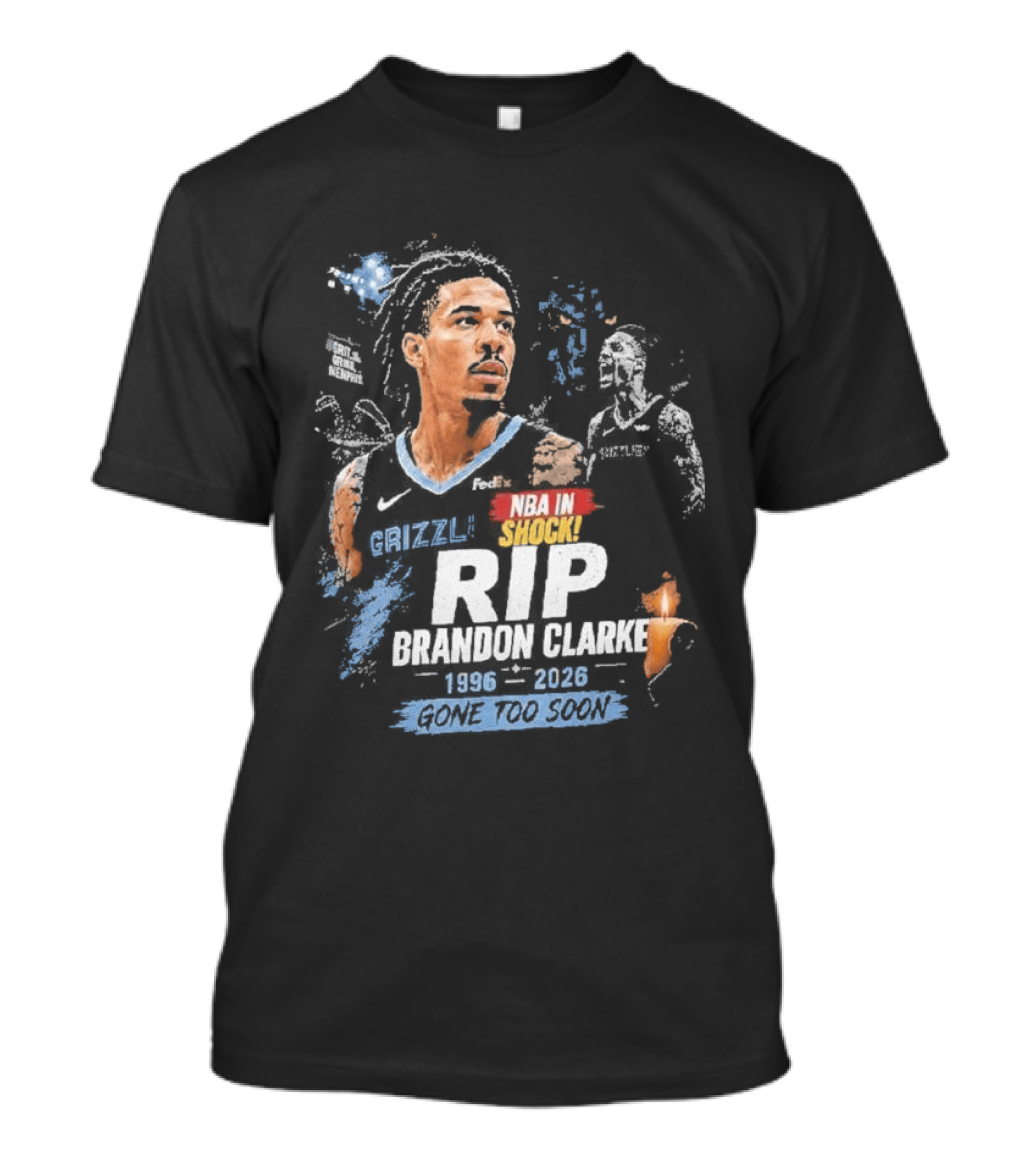 Original NBA In Memory Rest In Peace Brandon Clarke 1996 2026 T-Shirt