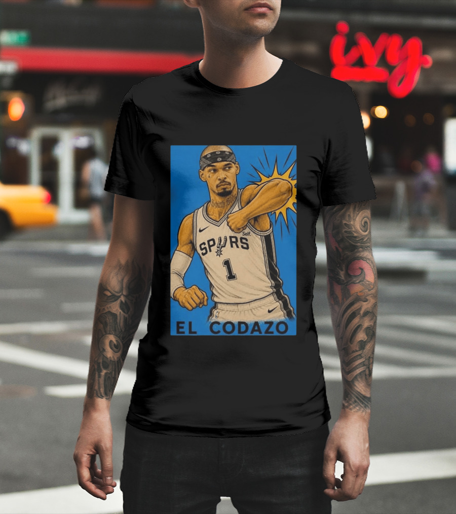 San Antonio Spurs El Codazo Victor Wembanyama Basketball Self T-Shirt