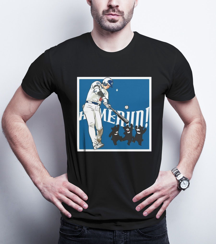 Shohei Ohtani Los Angeles Dodgers Home Run Anime Bears T-Shirt