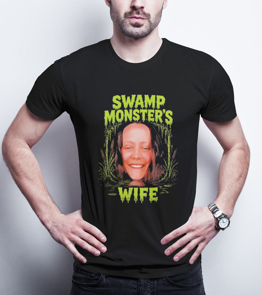 Swamp Monster's Wife Colorful Illustration With Smiling Face T-Shirt