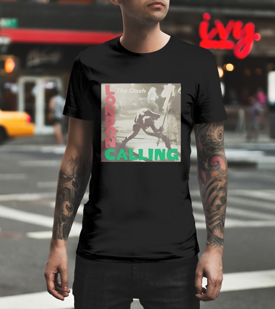 The Clash London Calling Punk Rock Album Cover Image T-Shirt