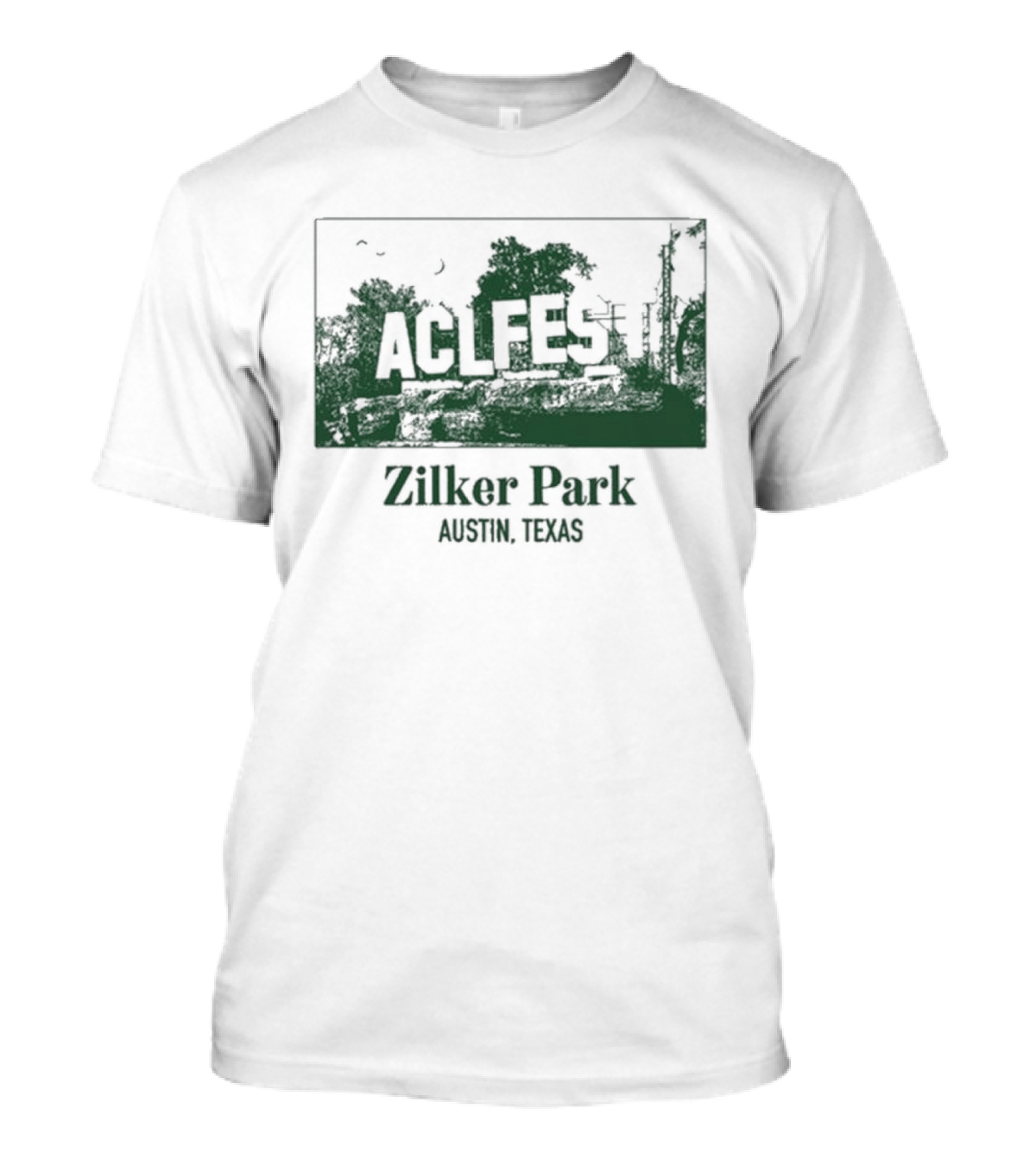 ACL Fest Zilker Park Austin Texas 2026 Tree Skyline T-Shirt
