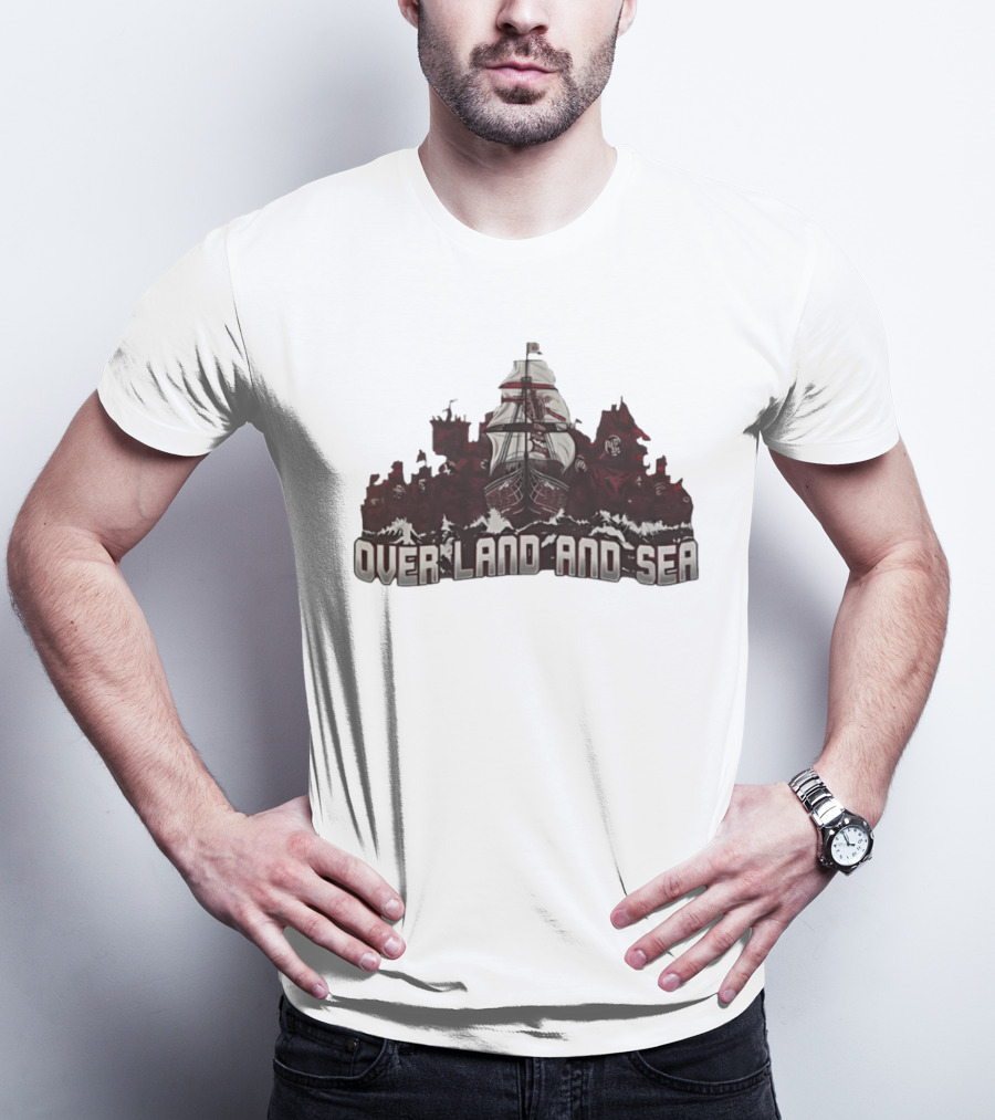 Arsenal FC Over Land And Sea Pirate Ship T-Shirt