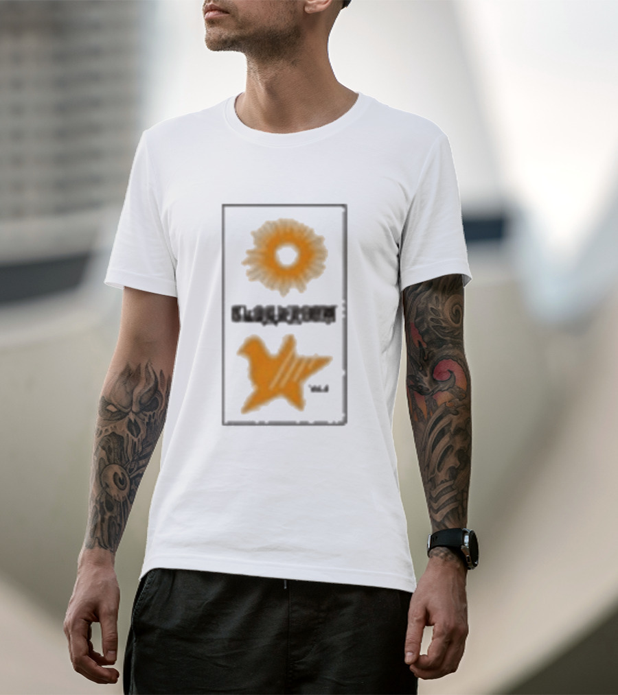 Closed Casket Activities Cloakroom Muff Starburst Bird Symbol Orange T-Shirt