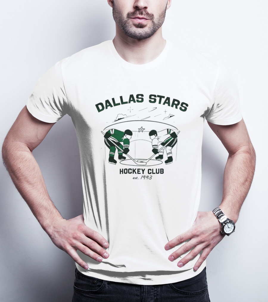 Dallas Stars Hockey Club Est 1993 Vintage Ice Battle Scene Classic Team Heritage T-Shirt