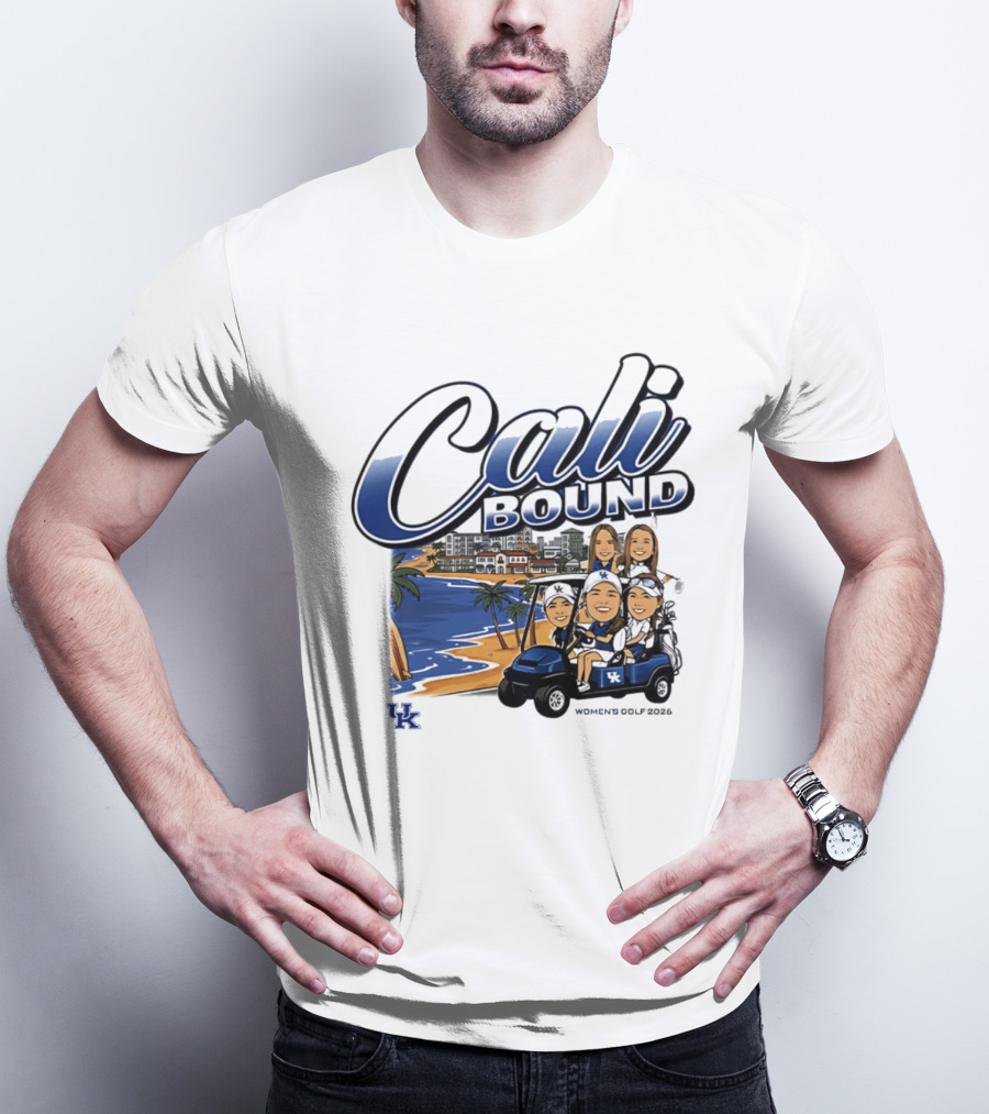 Kentucky Wildcats Women's Golf Cali Bound Team Caricature NCAA T-Shirt