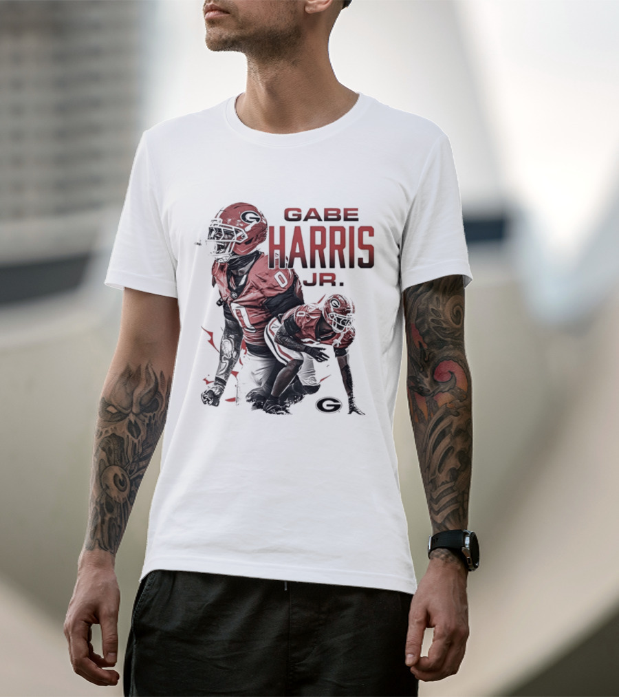 Gabe Harris Jr Georgia Bulldogs Football Player NCAA Team T-Shirt