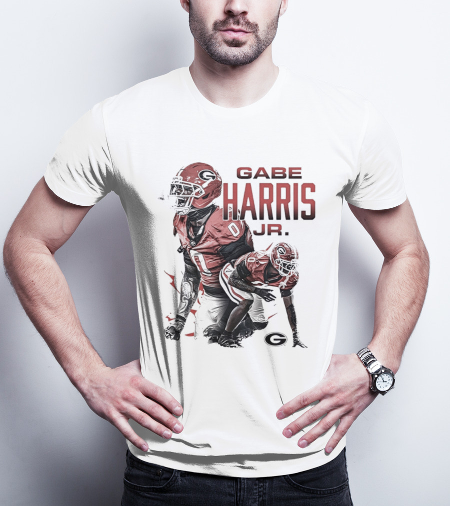 Gabe Harris Jr Georgia Bulldogs Football Player NCAA Team T-Shirt